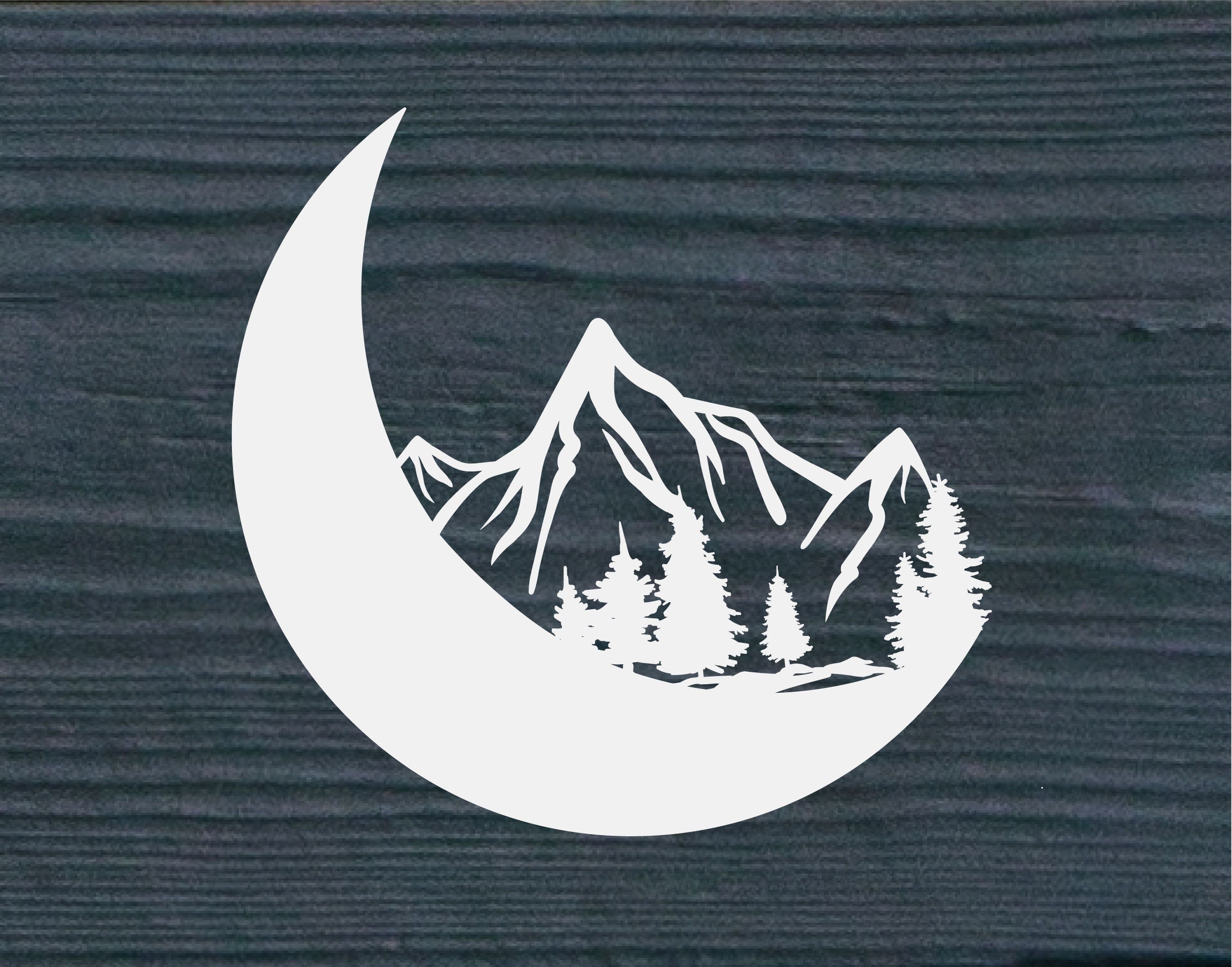 Moon Svg Mountain Svg Nature Svg Silhouette Cut Files | Etsy