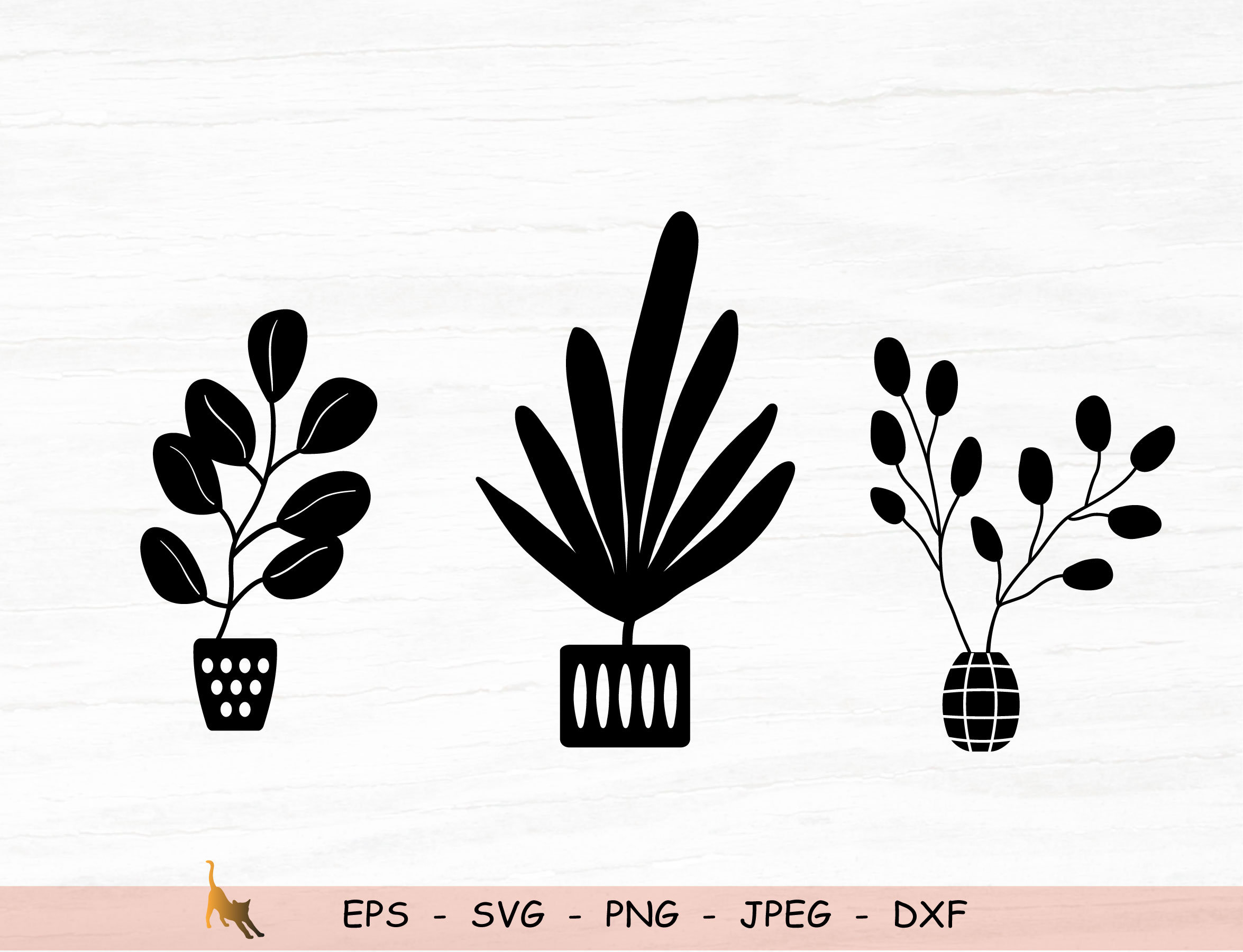 Plants Svg Gardening Svg Plants Pot Svg Files For Cricut | Etsy