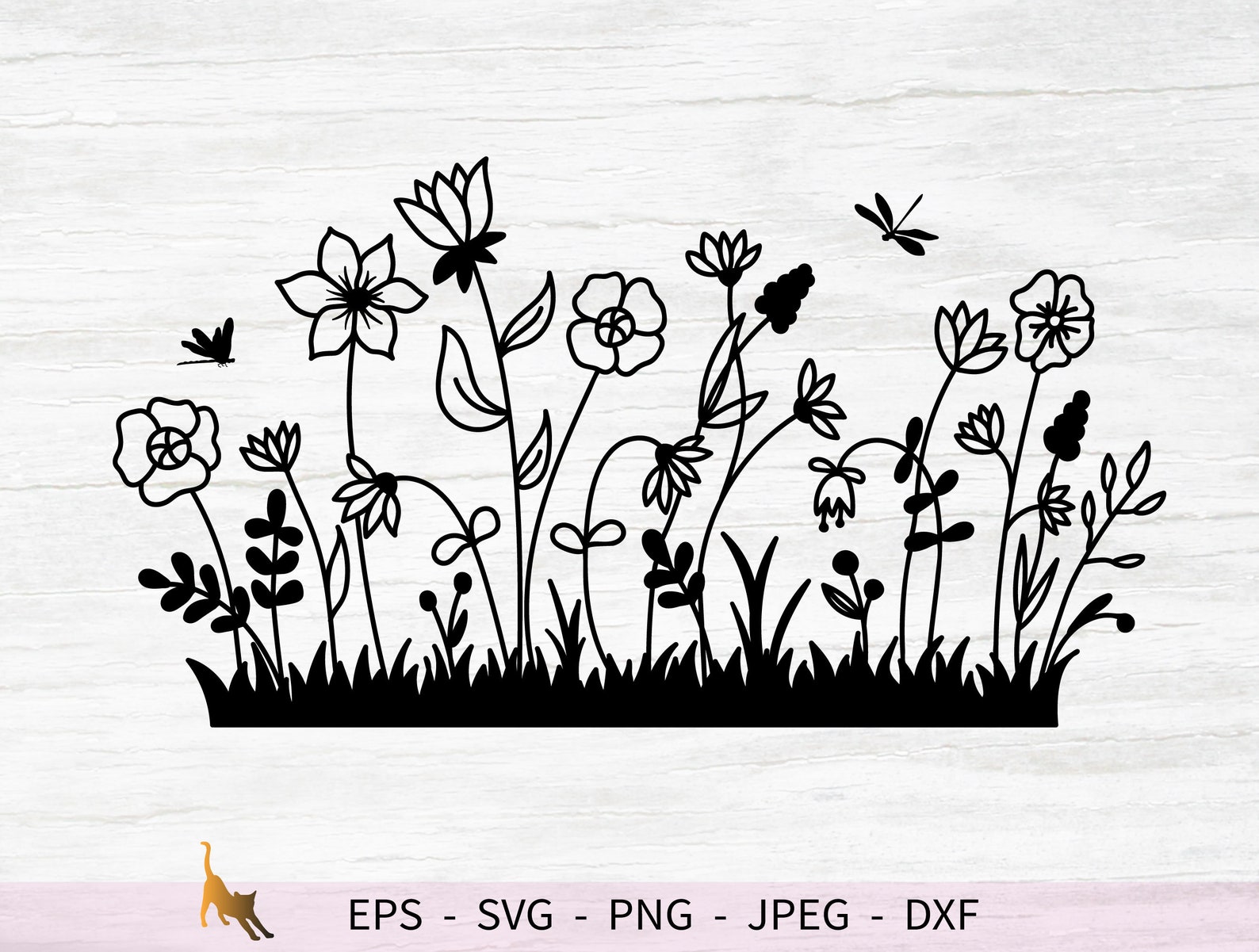 Flower Svg Wildflower Svg Floral Wreath Svg Flowers Svg Wildflowers