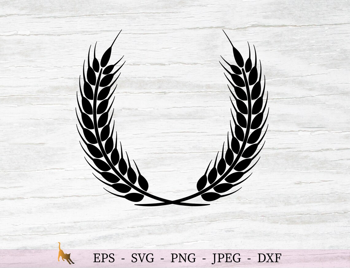 Wheat Wreath Svg Wheat Svg Wheat Monogram Svg Files For | Etsy
