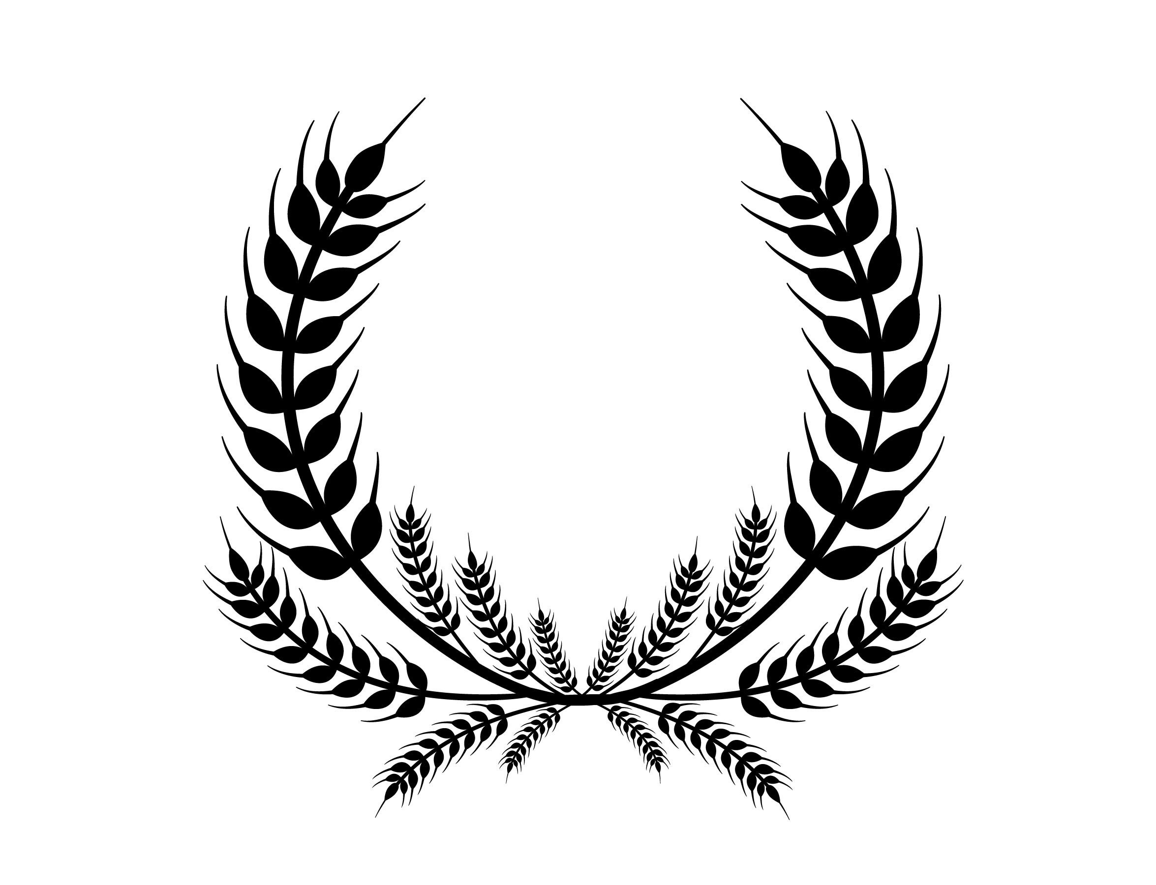 Wheat Wreath Svg Wheat Svg Circle Monogram Svg Files For | Etsy