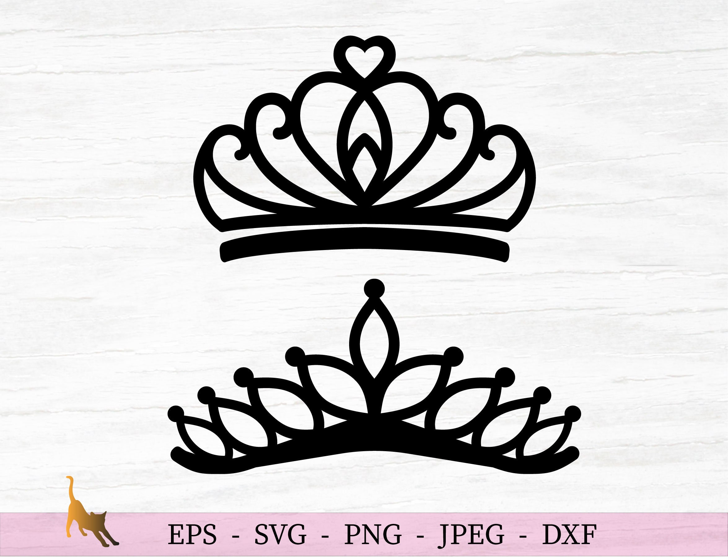 Corona Svg princesa PNG DXF Tiara Svg Archivos para Cricut | Etsy
