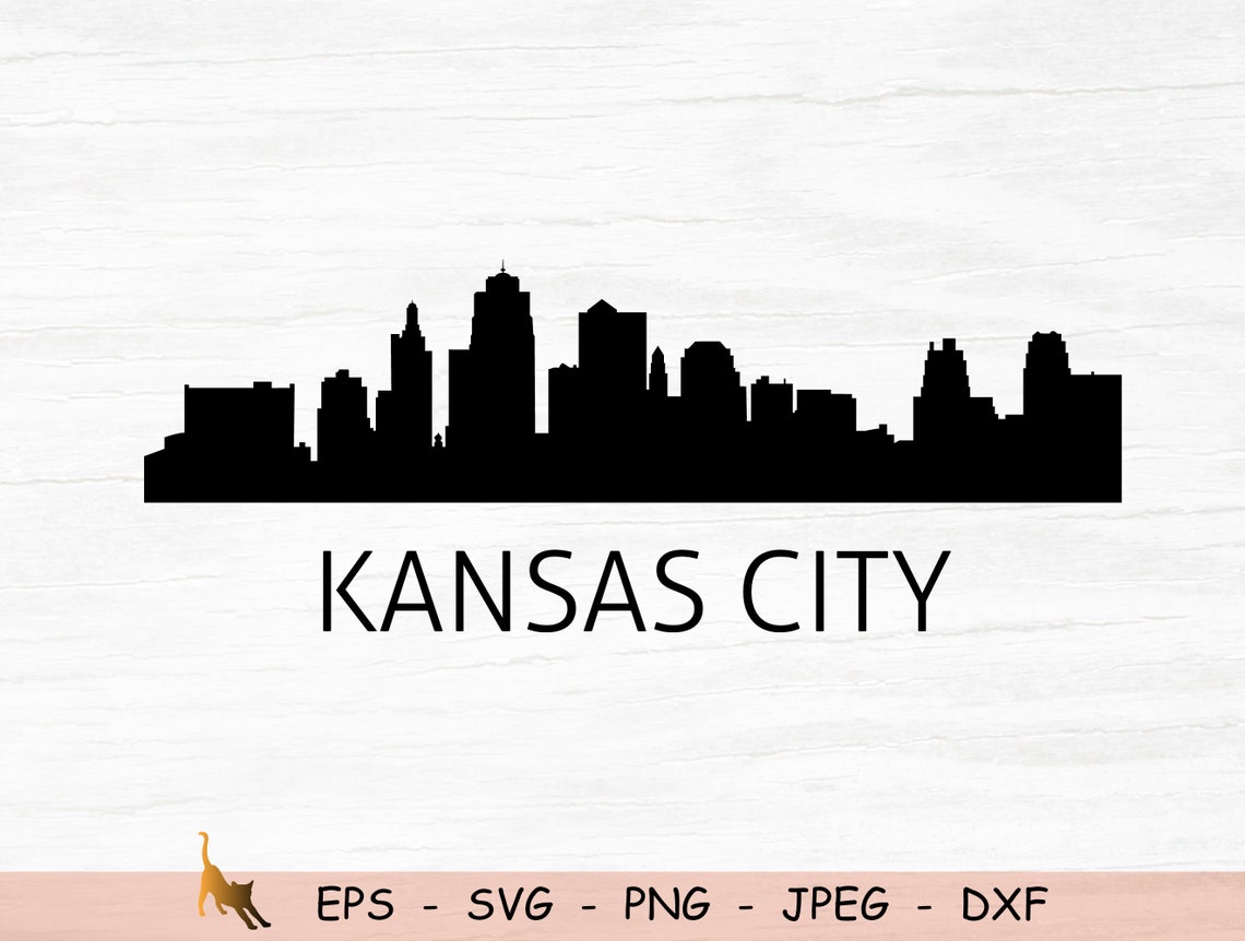 Kansas City Svg Kansas City Skyline Svg Silhouette File for | Etsy