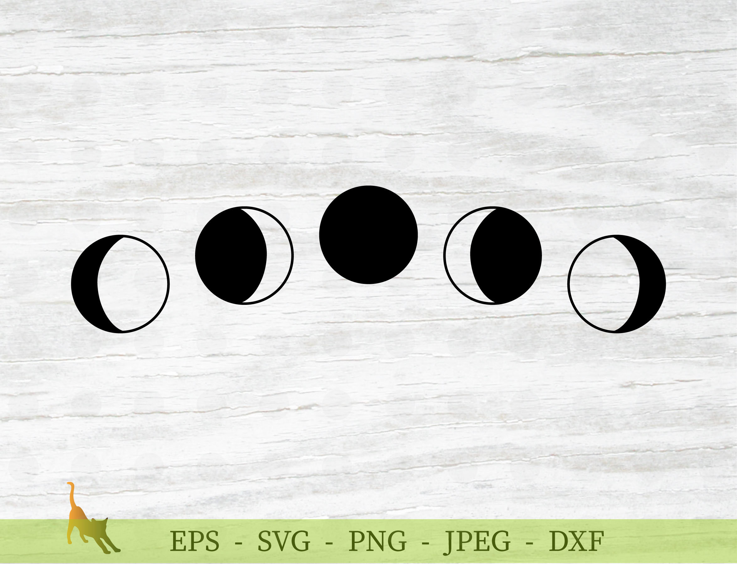 Moon Phases Svg Moon Svg Tripple Moon Svg Files for Cricut | Etsy