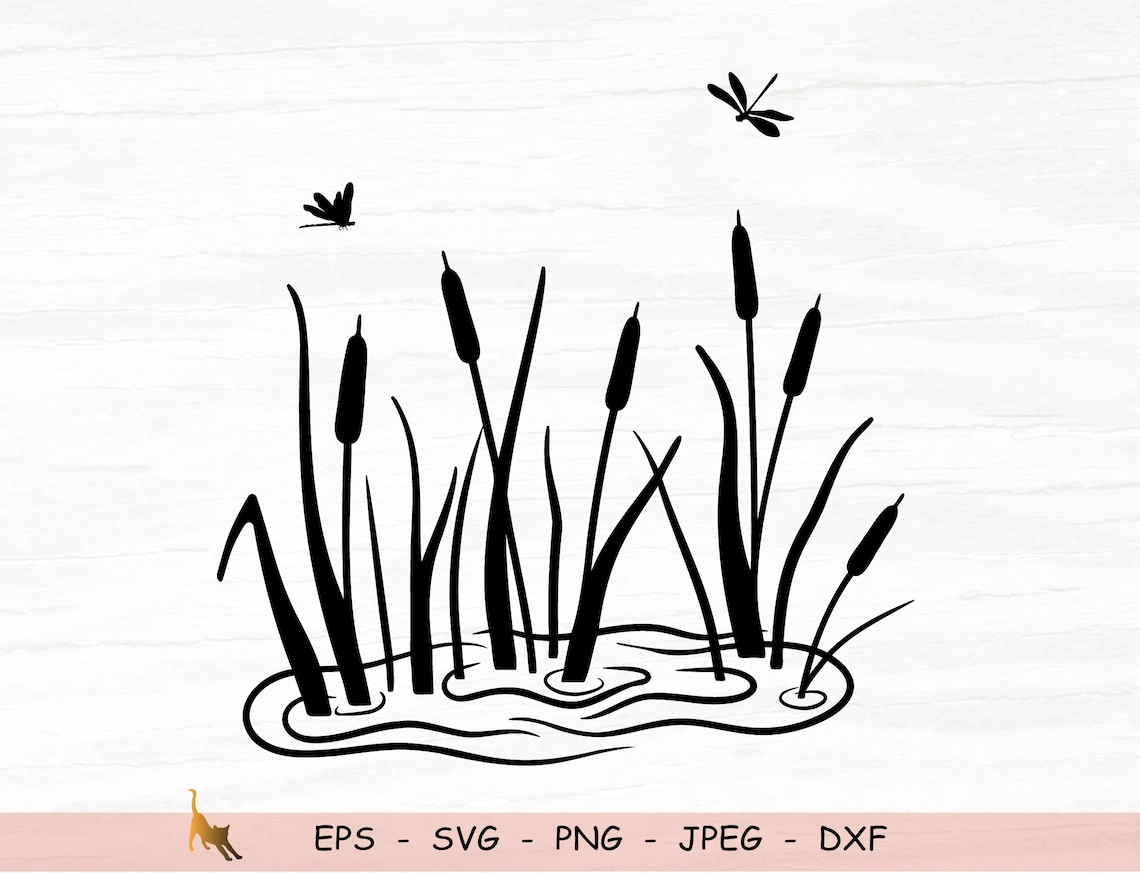 Pond Svg Reeds Svg Nature Svg Files For Cricut | Etsy