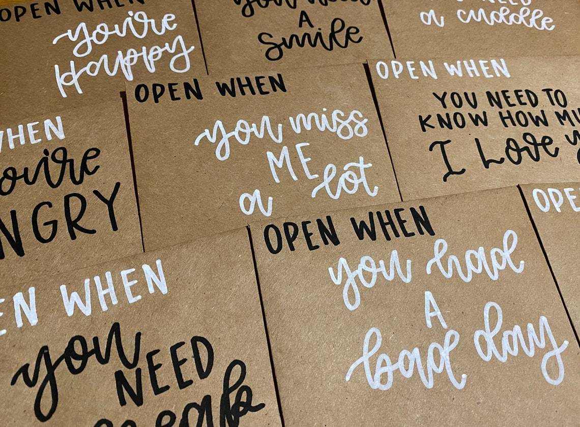 Open When Letters Open When Envelopes Open When Cards Open - Etsy UK