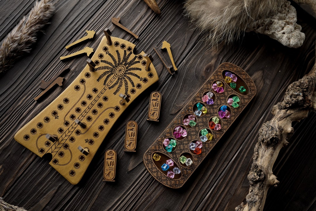 2 in 1: HOUNDS and JACKALS and MANCALA, Ancient Board Game, Egyptian ...