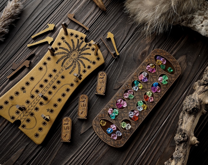 Marvelous Senet Game-egyptian Games-egyptian Unique Senet Game Board ...