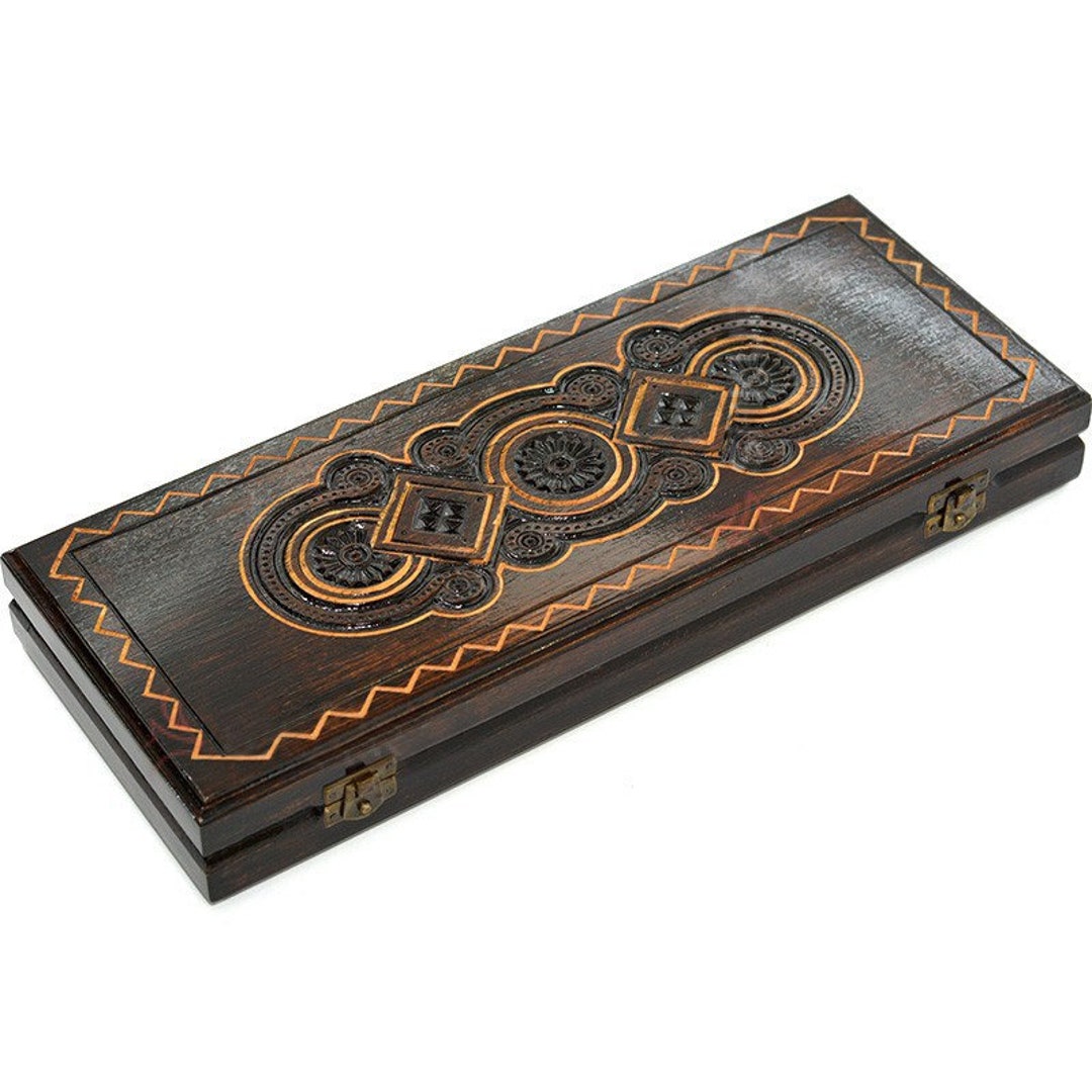 Backgammon Set Wood, Portable Backgammon, Travel Board Game, Travel ...