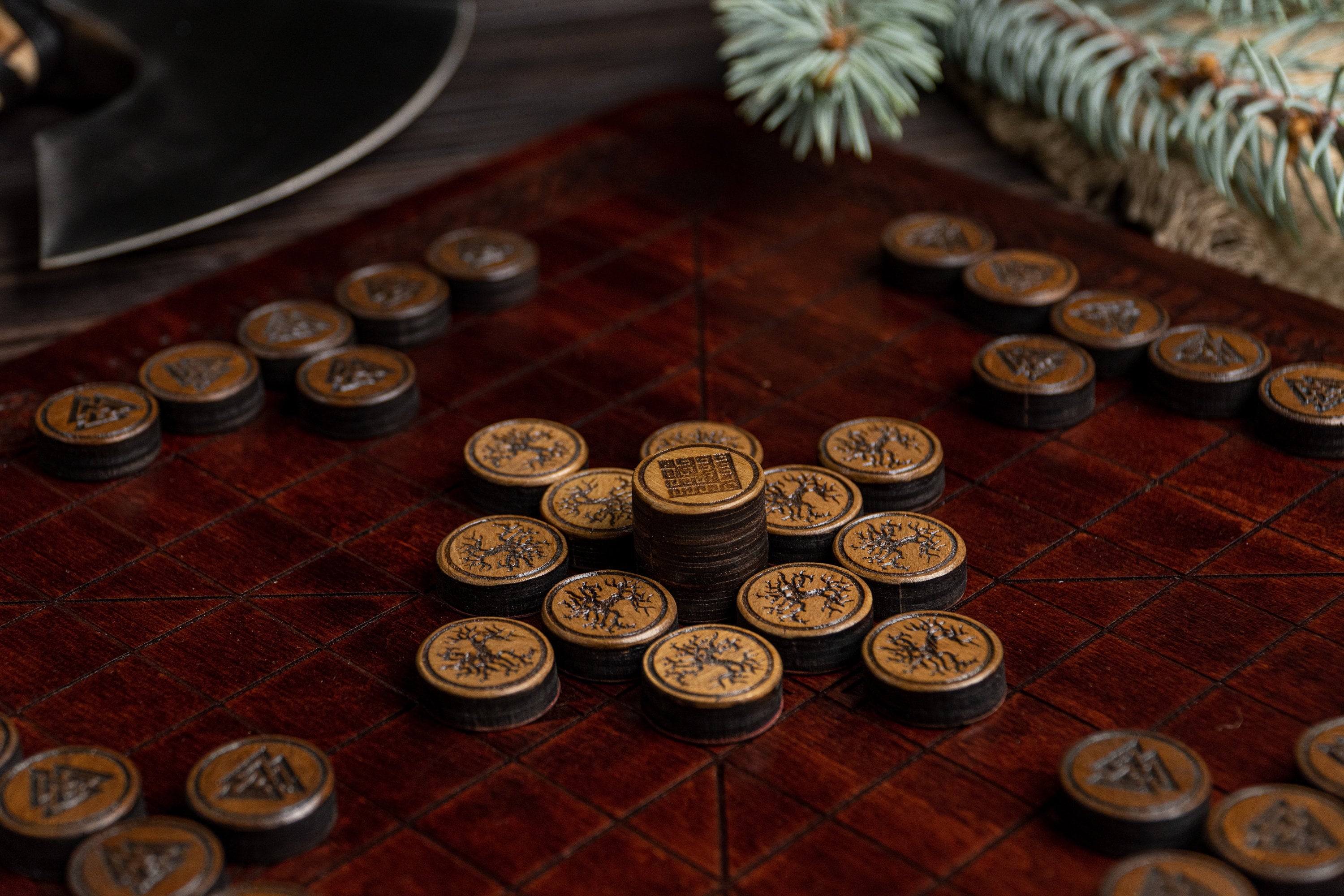 Hnefatafl VALKNUT Traditional Viking Game, Viking Board Game, Ancient ...