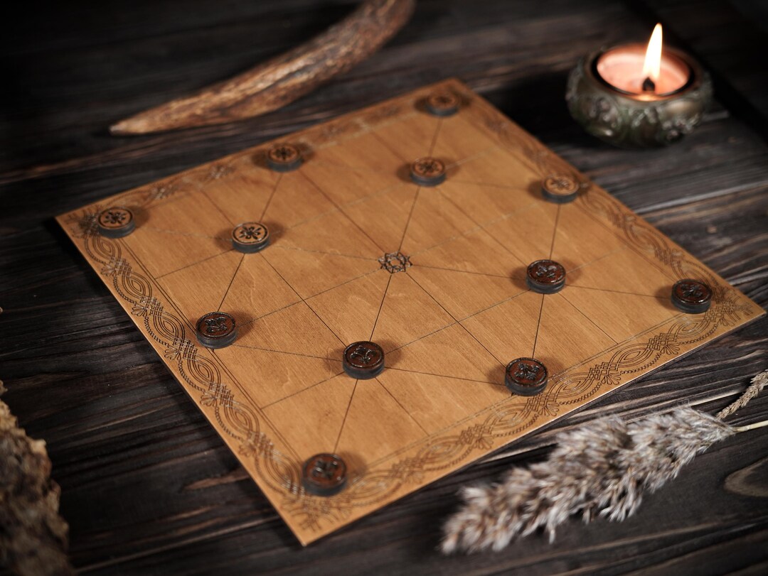 Alquerque Board Game, Middle East Checkers, Strategy Board Game ...