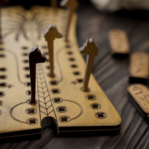 HOUNDS and JACKALS Ancient Board Game, Egyptian Board Game, Wooden ...