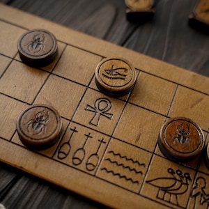 SENET Ancient Board Game, Egyptian Board Game, Wooden Senet Board ...