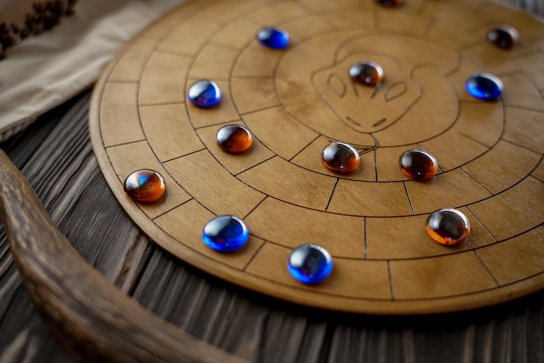 Mehen Board Game, Ancient Egyptian Wood Board Game, Strategy Game ...