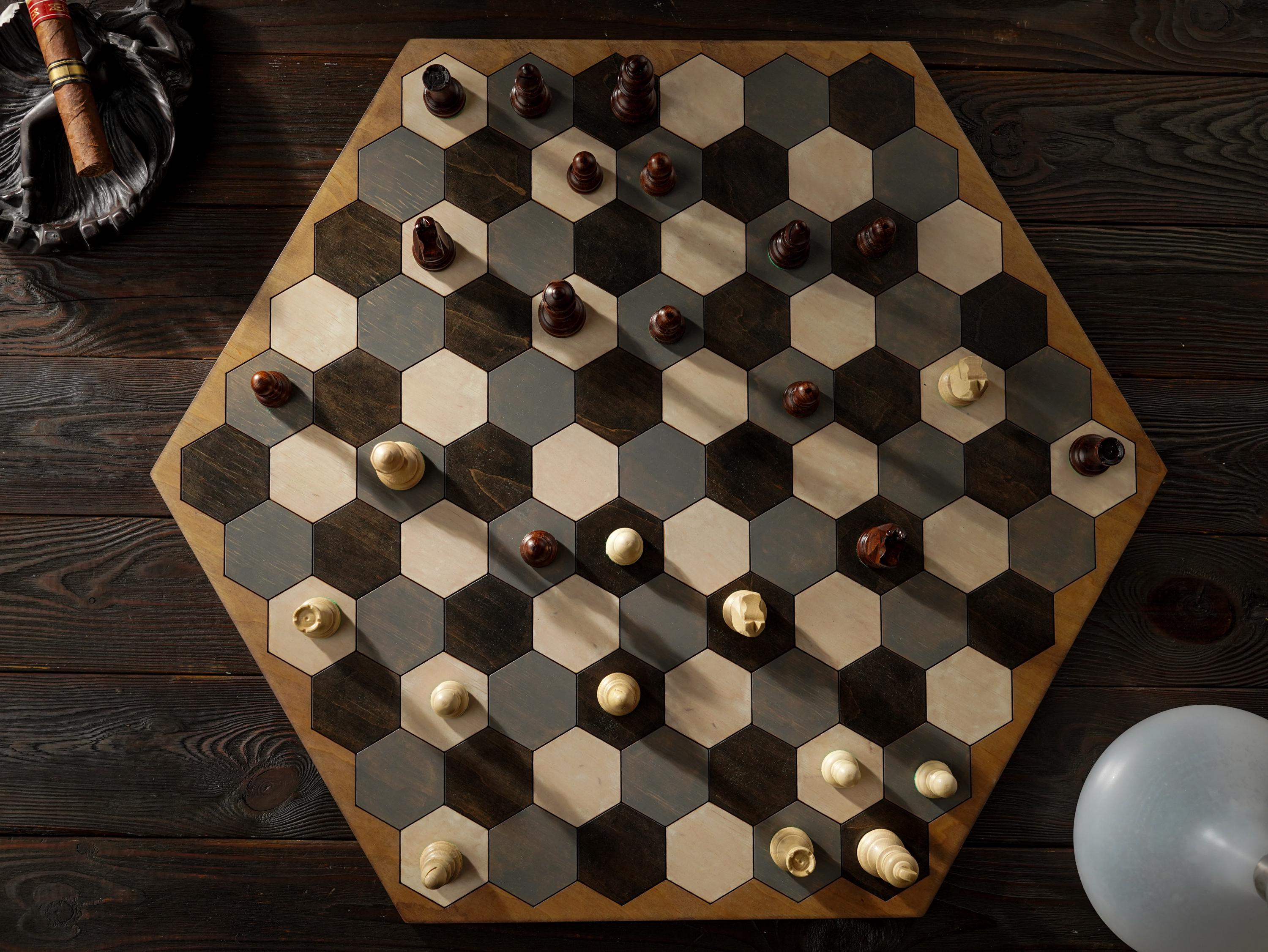 Hexagonal Chess Board, Chess Set, Chess Board, Board Game, Hecagon ...