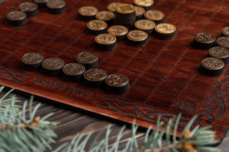 Hnefatafl "yggdrasil" Wooden Board Game , Handmade Hnefatafl, Viking ...