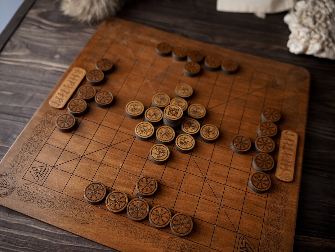 Hnefatafl tree OF Life , Handmade Hnefatafl, Viking Chess, Engraved ...