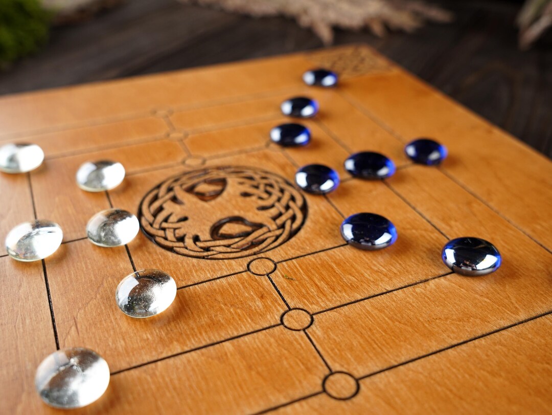 Nine Man Morris Wooden Historic Game, Unique Made Game Pieces, Cowboy ...