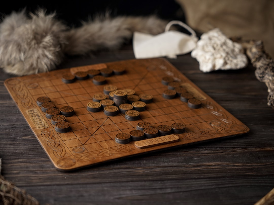 Hnefatafl tree OF Life , Handmade Hnefatafl, Viking Chess, Engraved ...