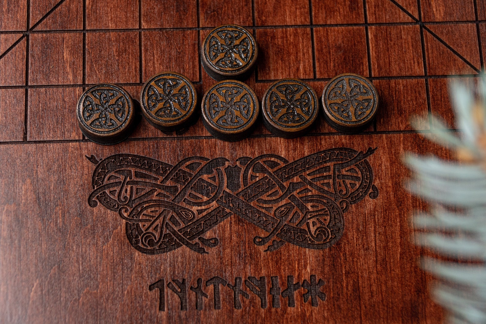 Hnefatafl on a Wooden Board Handmade Hnefatafl Viking Chess | Etsy