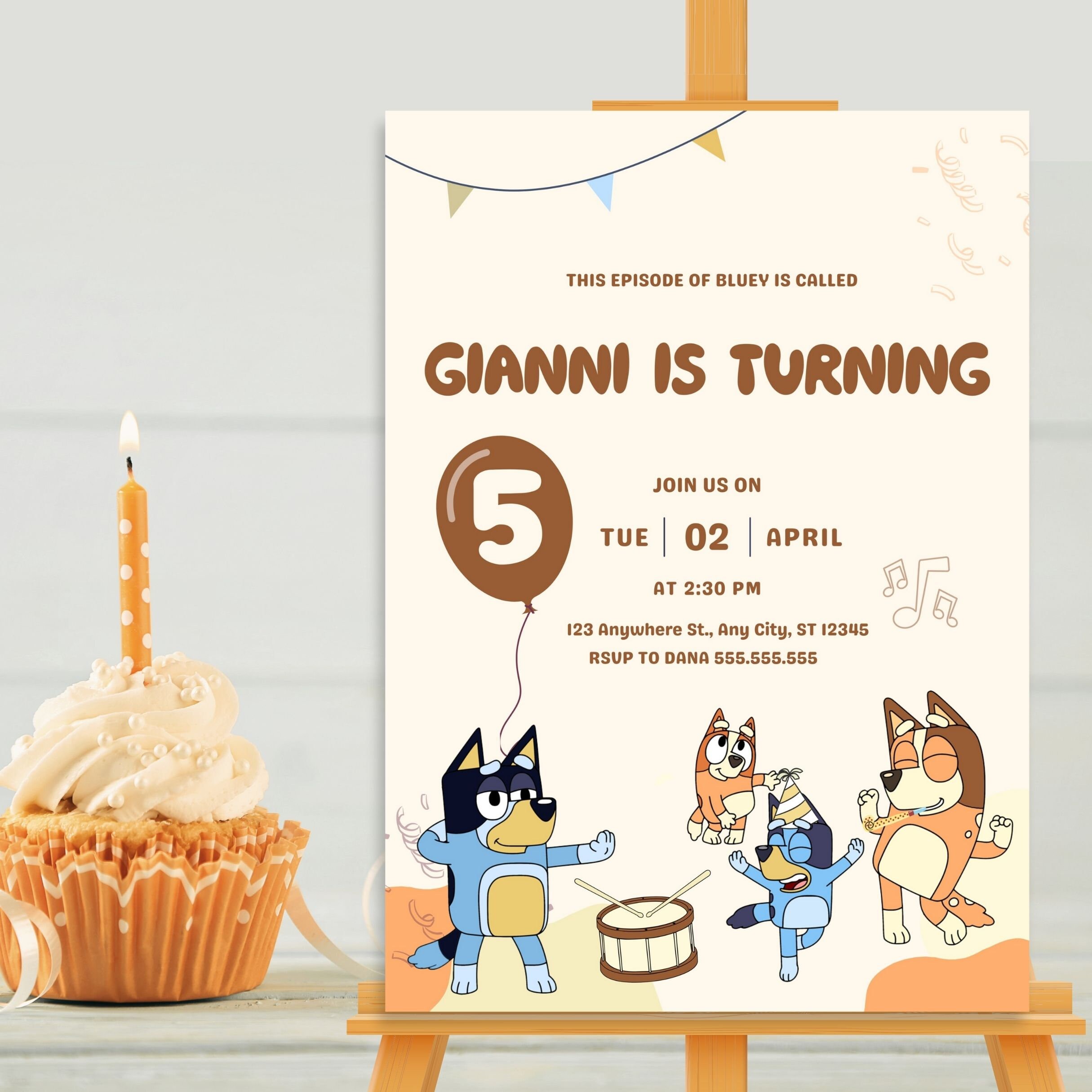 Bluey Birthday Party Invitation Bluey Party Invitation Gender Neutral ...