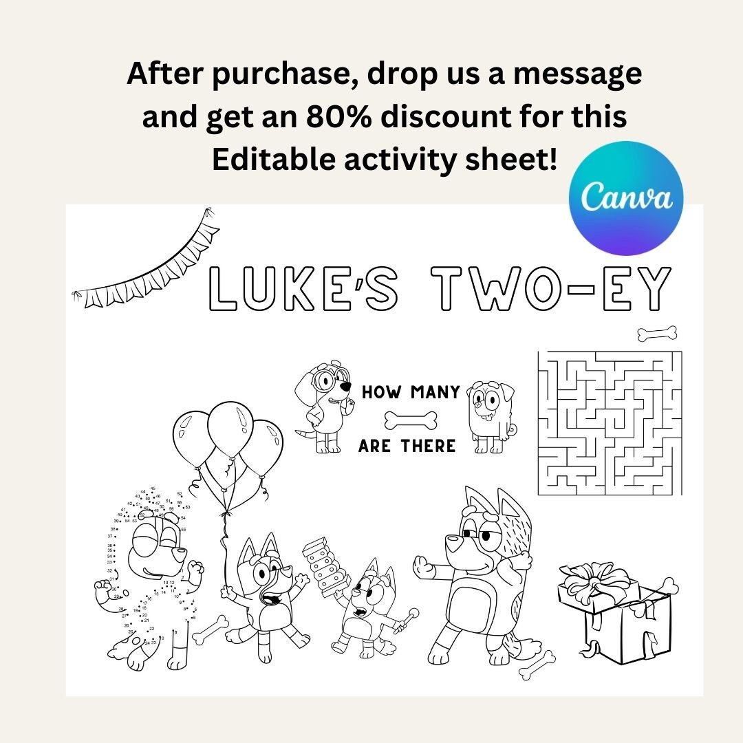 Bluey Girl Invite, Girls Bluey Birthday Invitation, Bluey Birthday ...