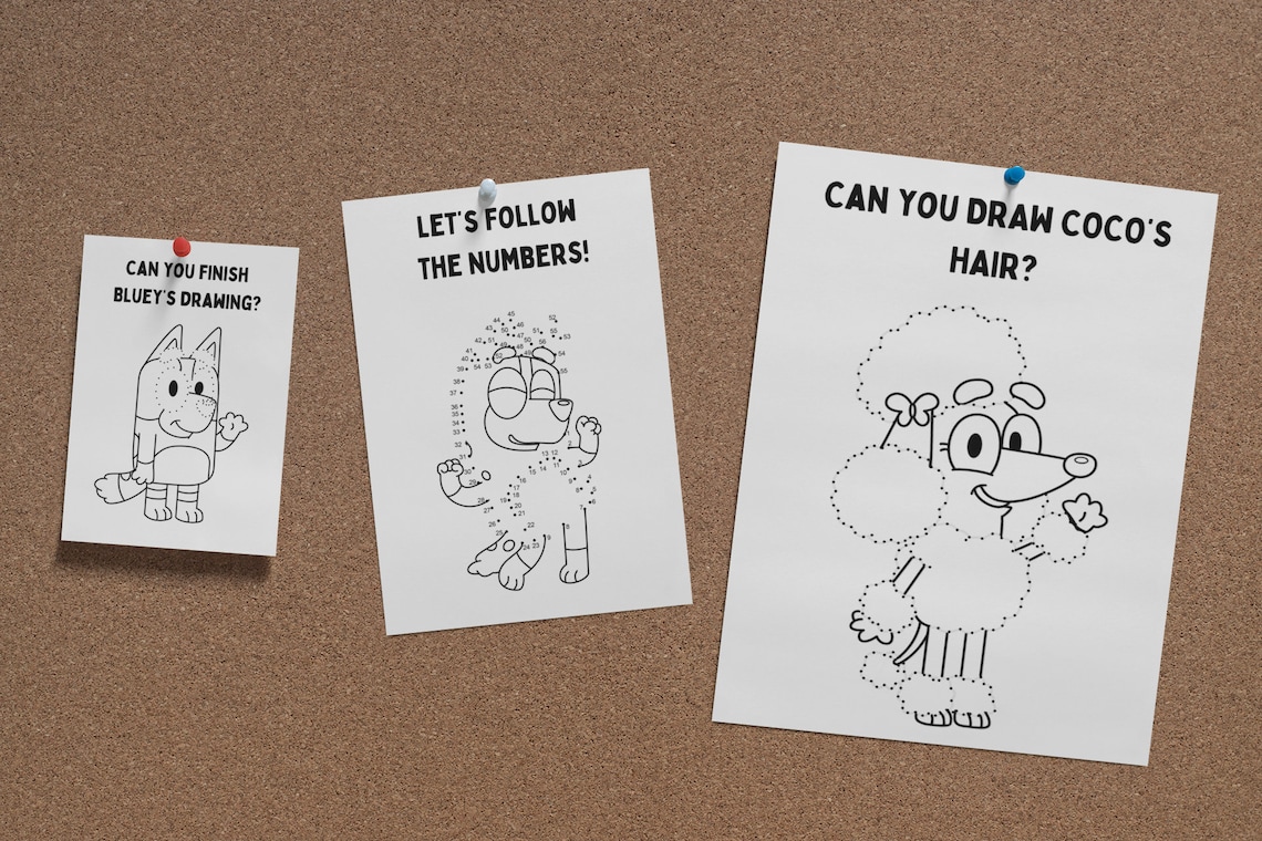 Bluey Activity Sheet Bluey Coloring Page Bluey Family Coloring Pages ...