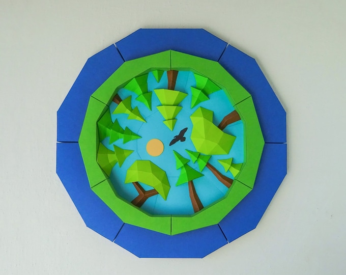 M Ridges Papercraft 3D Paper Poster DIY Template Printable Pdf Home ...