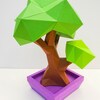 DIY Treehouse Model, 3D Papercraft PDF Pattern / Simple Origami Lowpoly ...