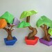 Four Seasons Tree 3D Papercraft PDF Pattern, DIY Low Poly Origami Model ...