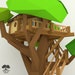 DIY Treehouse Model, 3D Papercraft PDF Pattern / Simple Origami Lowpoly ...