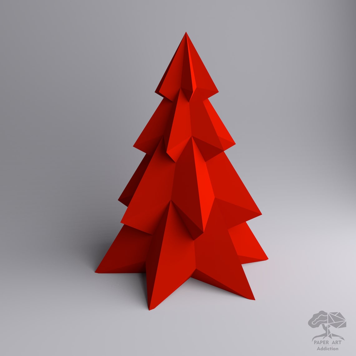 Pine Christmas Tree 3D Papercraft PDF Pattern / DIY Xmas Low - Etsy ...