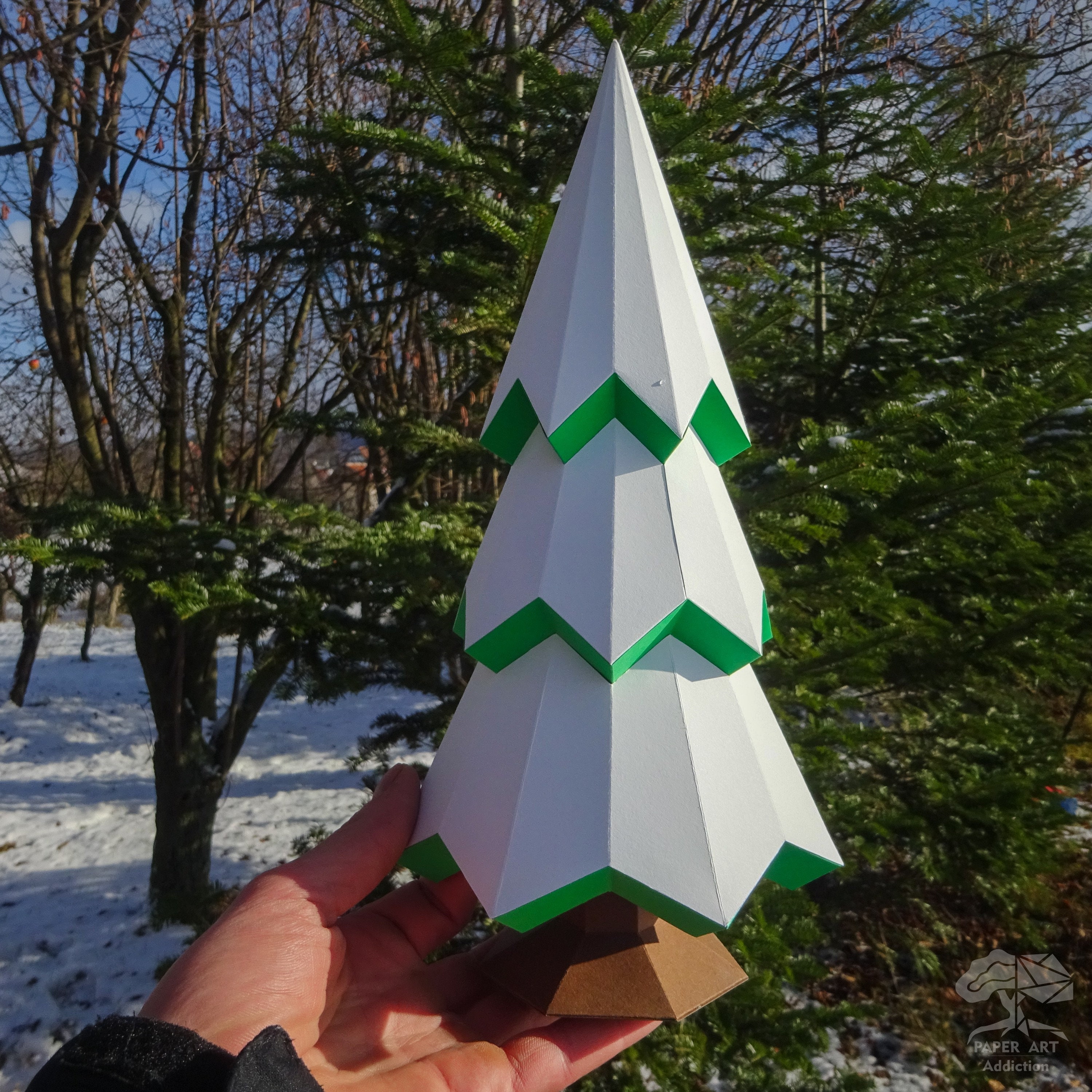 3D Christmas Tree DIY Papercraft PDF Pattern/ Xmas Low Poly - Etsy Canada