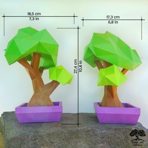 DIY Bonsai Tree Model, 3D Papercraft PDF Pattern / Simple Origami Low ...