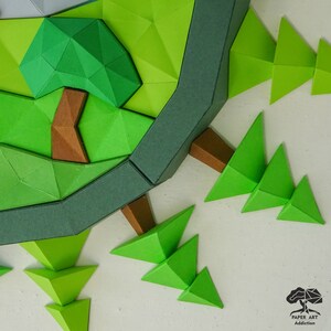 DIY Forest House in Moutains, 3D Papercraft PDF Pattern, Simple Low ...