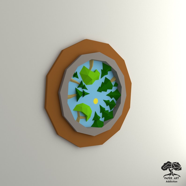 DIY Forest Papercraft Hanging 3D Papercraft PDF pattern / | Etsy