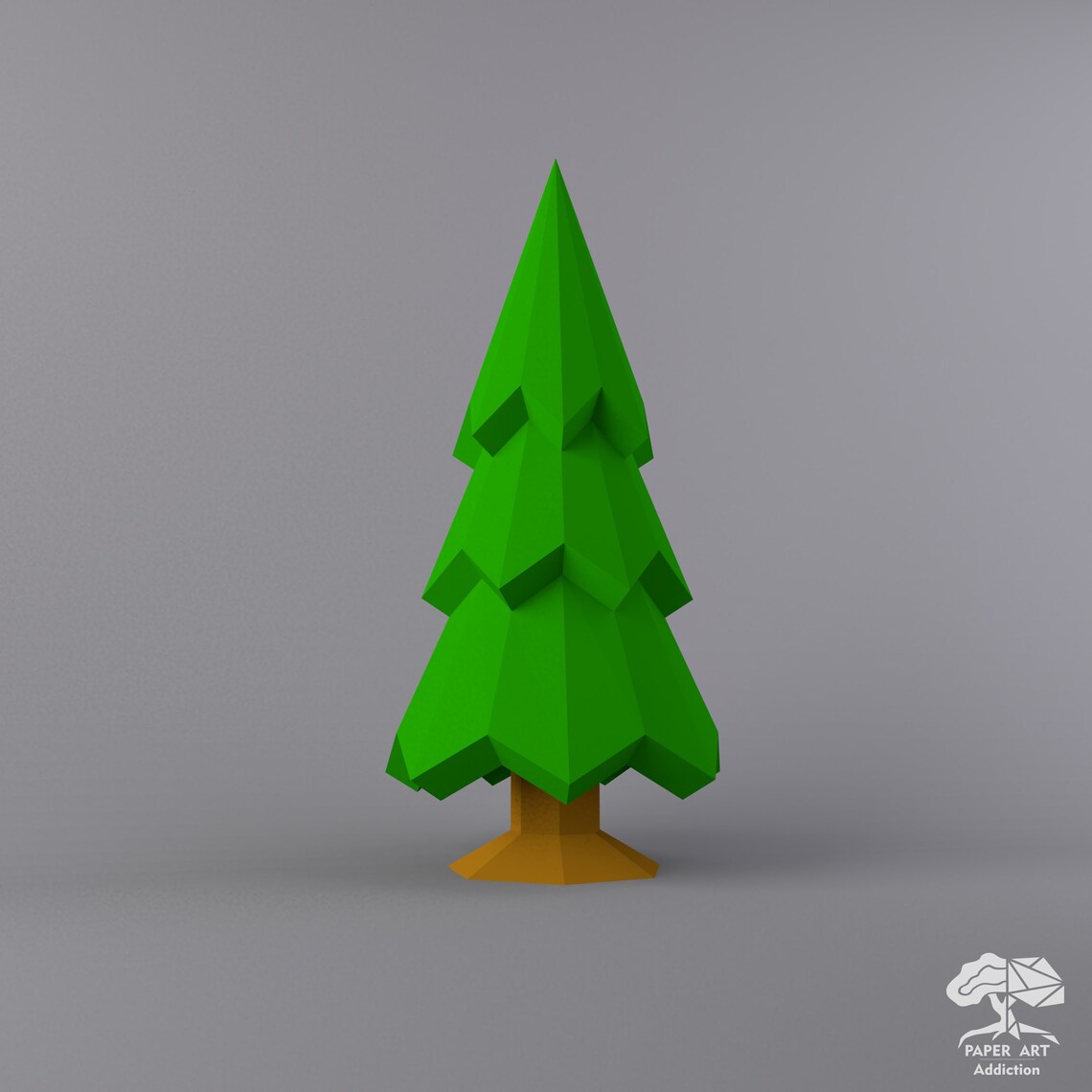 3D Christmas Tree DIY Papercraft PDF Pattern/ Xmas Low Poly | Etsy