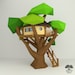 DIY Treehouse Model, 3D Papercraft PDF Pattern / Simple Origami Lowpoly ...