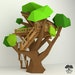 DIY Treehouse Model, 3D Papercraft PDF Pattern / Simple Origami Lowpoly ...