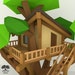 DIY Treehouse Model, 3D Papercraft PDF Pattern / Simple Origami Lowpoly ...