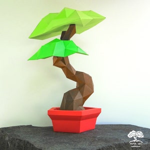 DIY Bonsai Trees 3D Papercraft Bundle of PDF Patterns, DIY Low Poly ...
