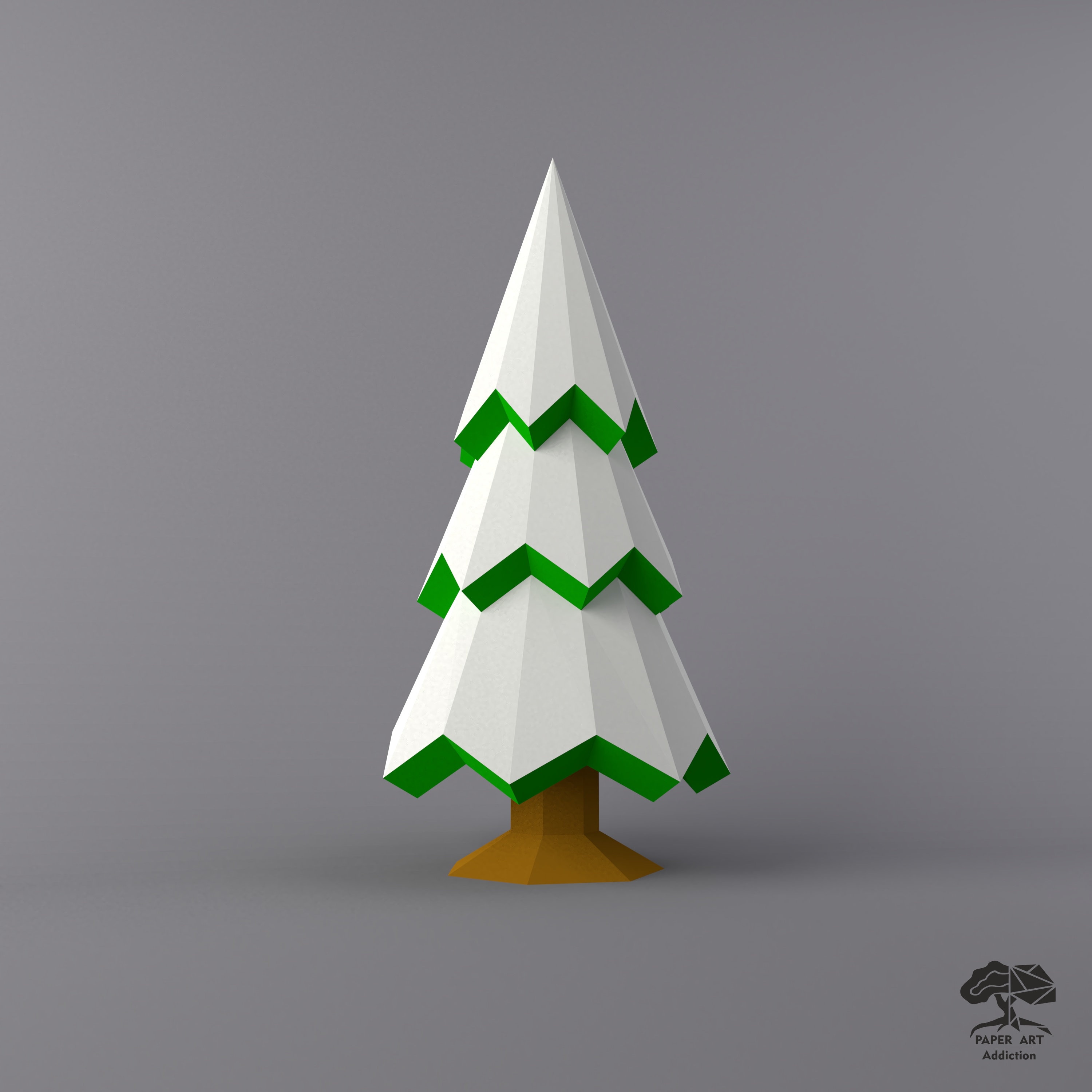 3D Christmas Tree DIY Papercraft PDF Pattern/ Xmas Low Poly - Etsy Canada