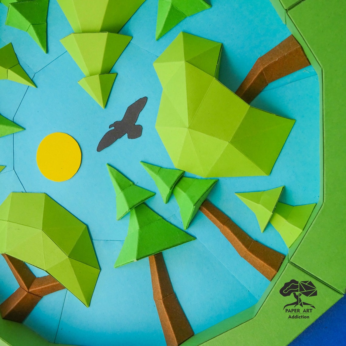 DIY Forest Papercraft Hanging 3D Papercraft PDF pattern / | Etsy