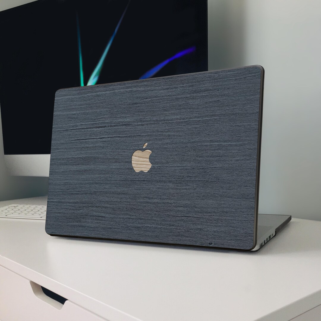 Grey Wood Texture Device Wrap, Natural Wood Laptop Cover, Wooden ...