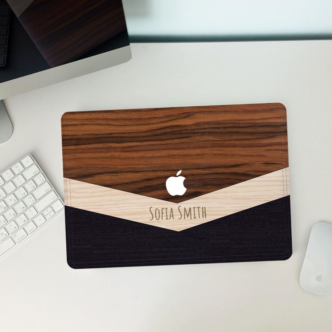 Personalized Name MacBook Cover, Personalized Wood Skin, Custom Wood ...