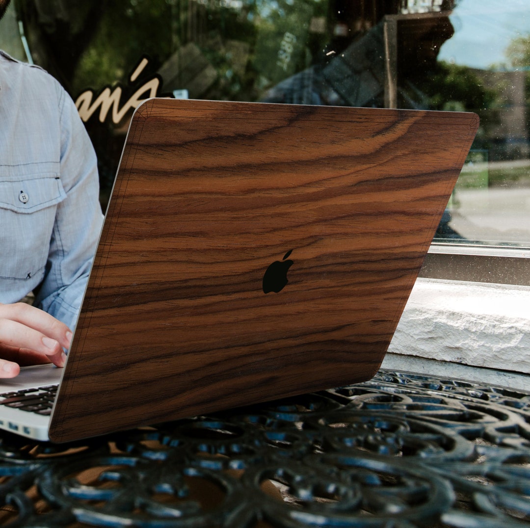 Walnut Wood MacBook Skin Wooden Laptop Cover Wood Veneer MacBook Pro ...