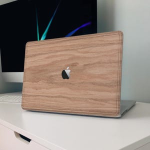 Personalized Wood MacBook Skin Custom Name Engraved Wooden Cover Device ...