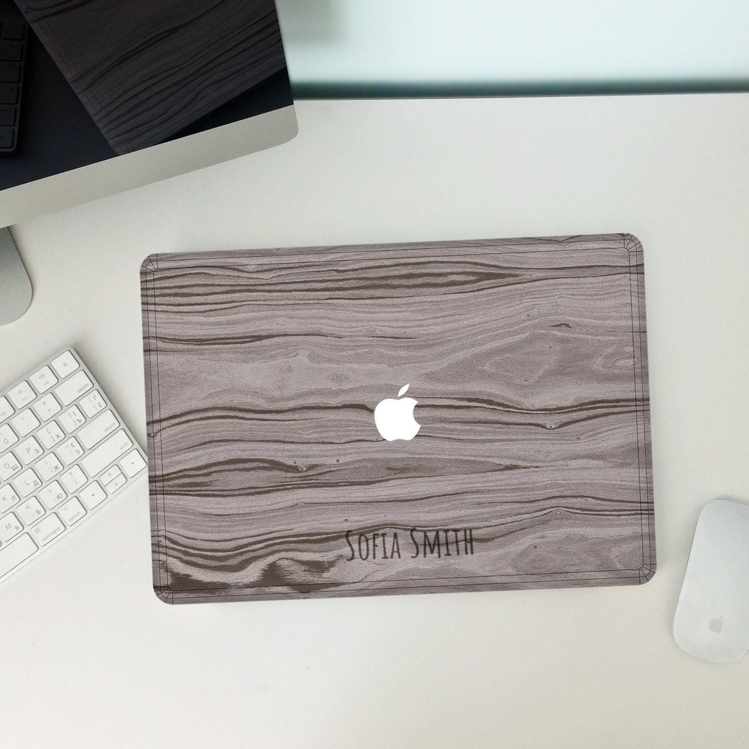 Personalized MacBook Skin, Real Wood MacBook Cover, Unique Laptop Decal ...