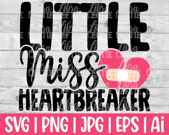 Valentine's Day Broken Heart SVG Files for Cricut Little | Etsy