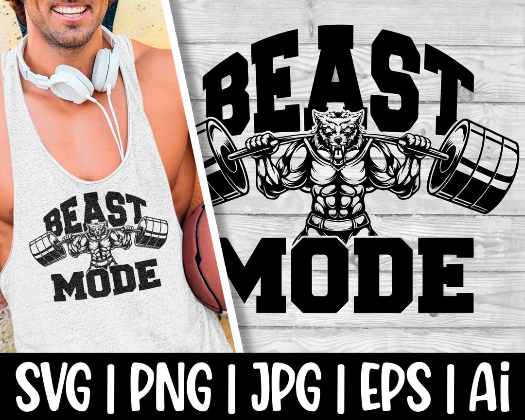 Beast Mode Muscular Wolf Workout Svg Files for Cricut - Etsy Canada